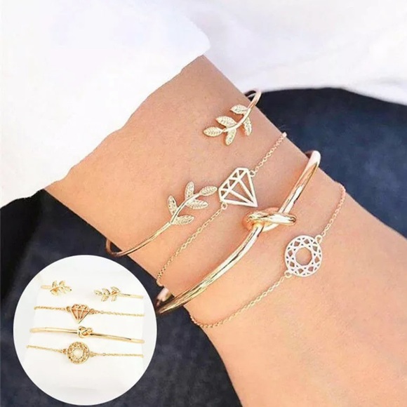 Jewelry | Emily Gold Bracelet Stacking Set | Poshmark